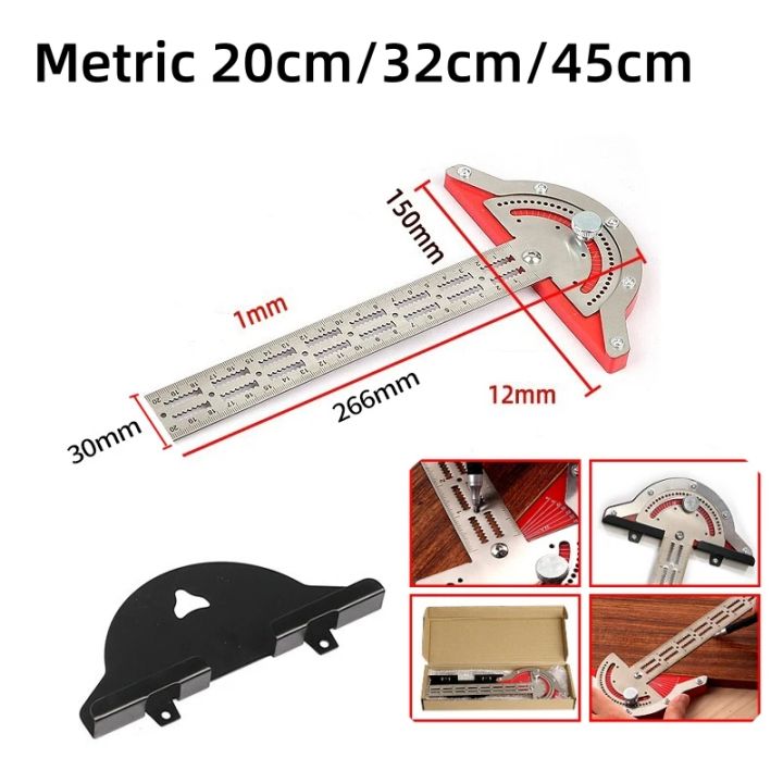 Metric Woodworking Edge Ruler 20/32/45cm Multifunctional Construction ...