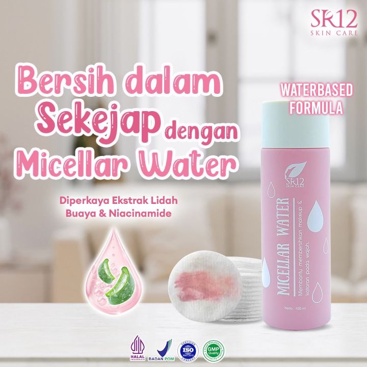 Micellar Water SR12 Skincare - Cleansing Wajah & Pembersih Make Up ...
