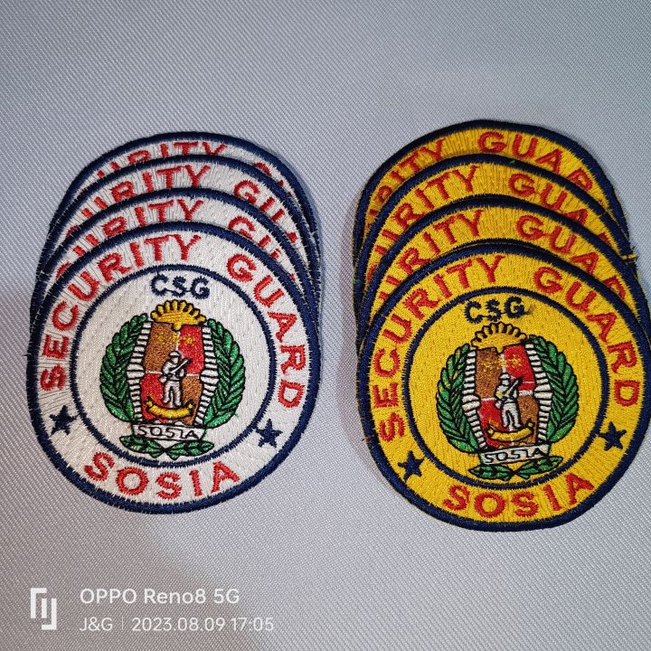 SECURITY GUARD SOSIA PATCHES | Lazada PH