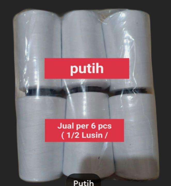 benang jahit putih 40/2 polos 1/2 lusin | Lazada Indonesia