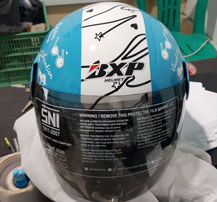 HELM EVO TRAVELING SNI HIJAU PUTIH | Lazada Indonesia
