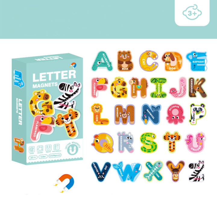 Large Magnetic Letters for Kid Magnets Fridge Animals Alphabet Toys ...