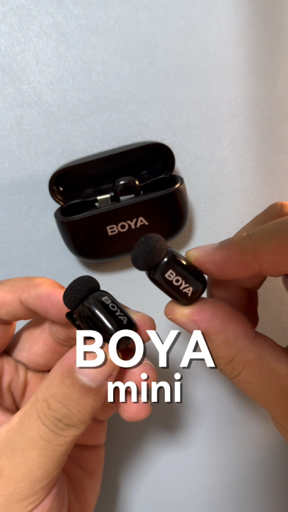 BOYA mini Wireless Microphone Noise Cancelling Mic Lapel Mini ...