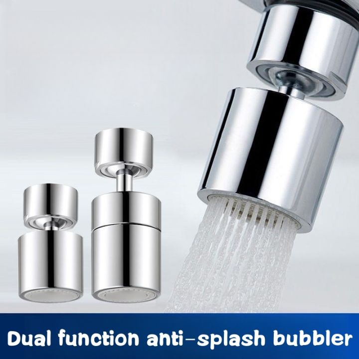 Dual Function Anti-splash Bubbler Kitchen Faucet Aerator 360 Degree ...