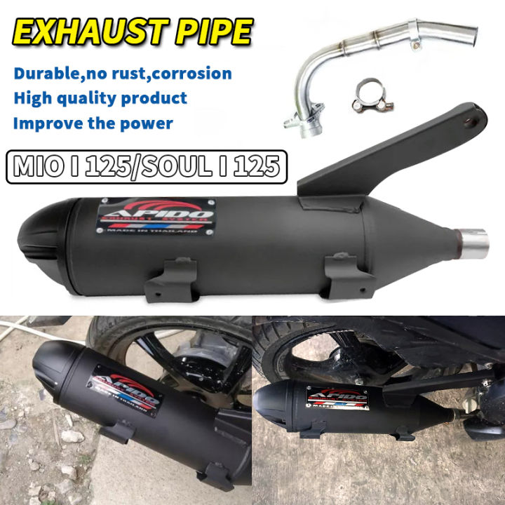 PMShop Mio i 125/Mio Soul i 125/Mio gear Muffler Pipe V4 1set Exhaust ...