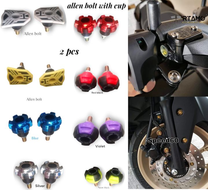 Allen Bolt Cup For Flerings And Plate Number 2 pcs set Motorcycle Parts ...