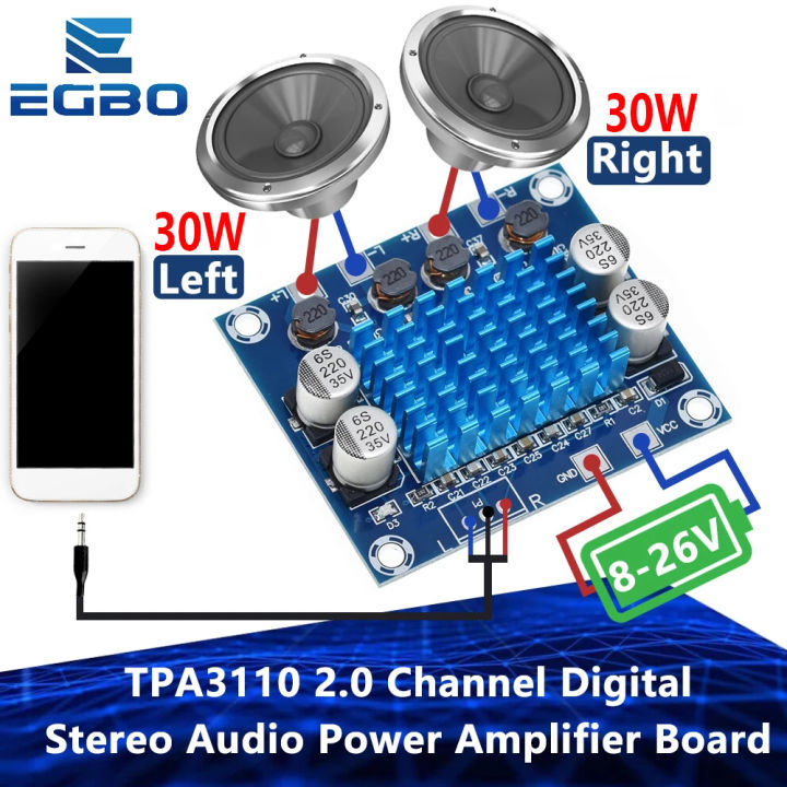 TPA3110 XH-A232 30W+30W 2.0 Channel Digital Stereo Audio Power ...