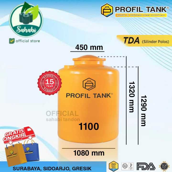 Tandon Air / Tangki Air / Toren Air PROFIL TANK Ukuran 1100 Liter ...