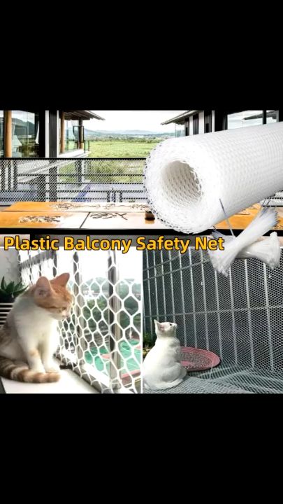 50cm/1m Plastic Safety Net Balcony Railing Cat Children Protection Anti ...