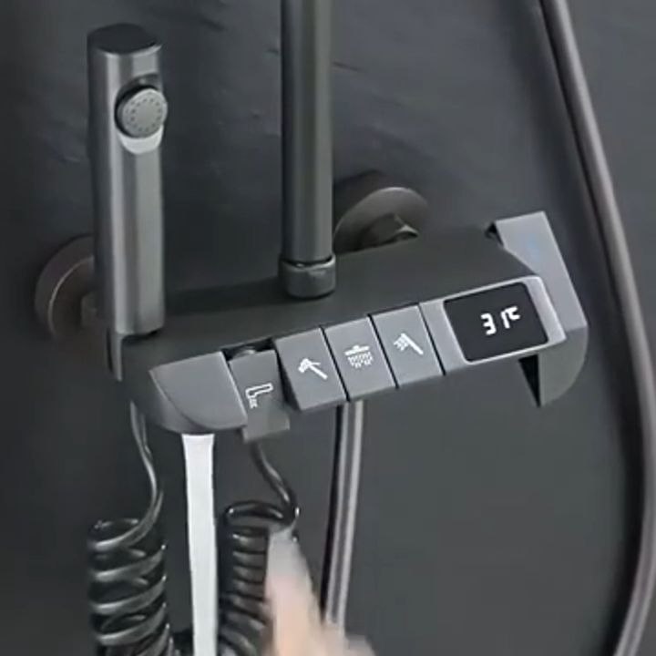 Shower set for bathroom 4 in 1 Temperature display shower sets Brass ...