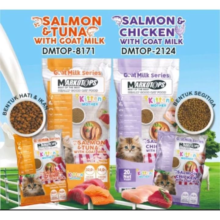 CAT FOOD MARKOTOPS KITTEN AND MOTHER FRESH PACK 1KG | Lazada Indonesia