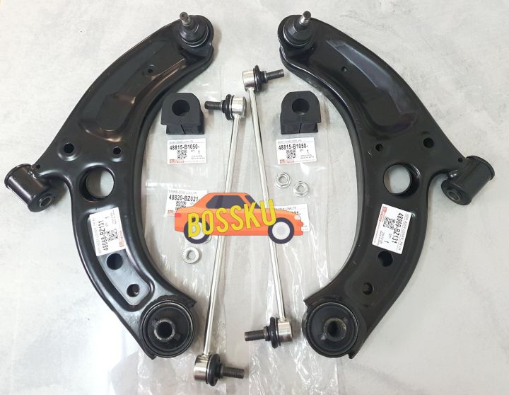 DAIHATSU JAPAN - 6 IN 1 SET - FRONT LOWER ARM/STABILIZER LINK/ STABILIZER BUSH - PERODUA ALZA ...