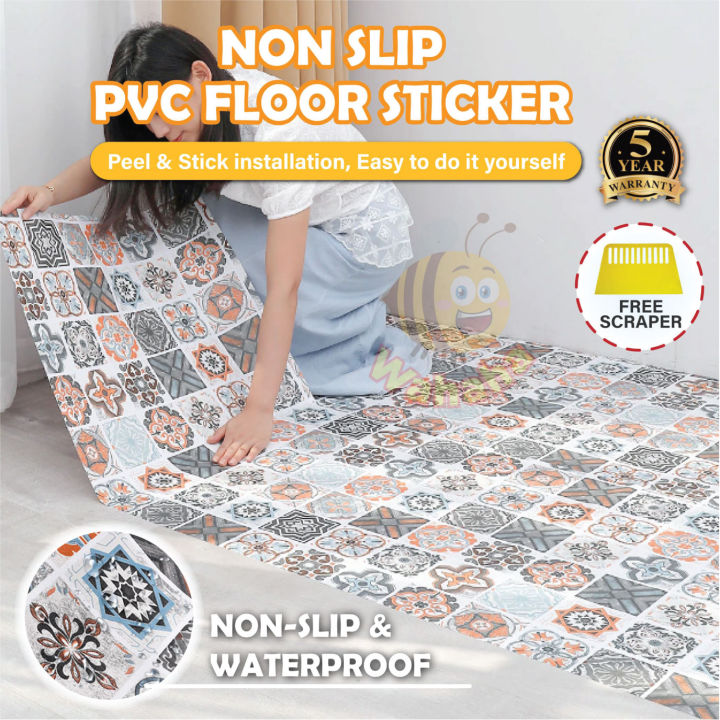 Wahaha PVC Floor Sticker Vinyl Waterproof Wallpaper Self Adhesive ...