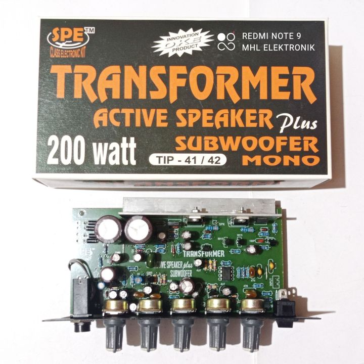 TRANSFORMER Active Speaker Plus Subwoofer dan preamp Mic Mono By Speed ...