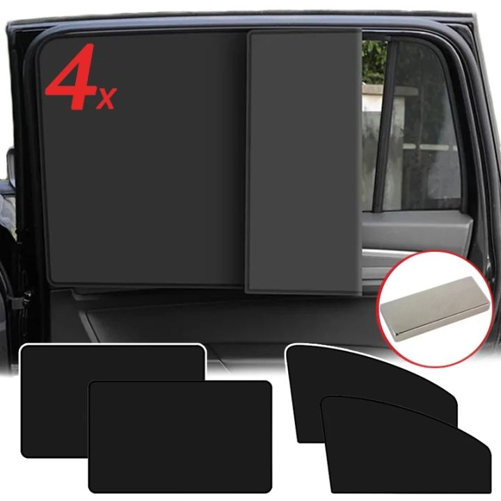 4PCS Magnetic Car Sun Shade UV Protection Car Curtain Car Window ...