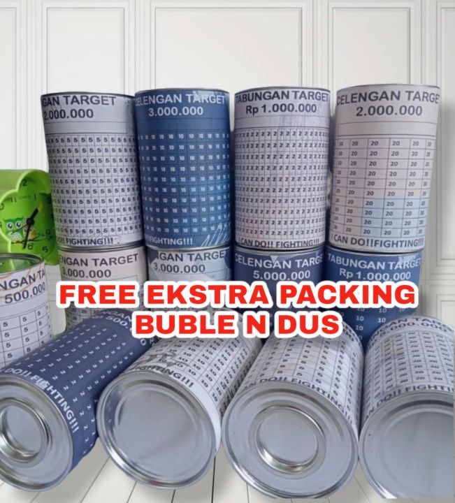 (SIMPLE)CELENGAN TARGET MURAH - celengan target viral buka tutup ...