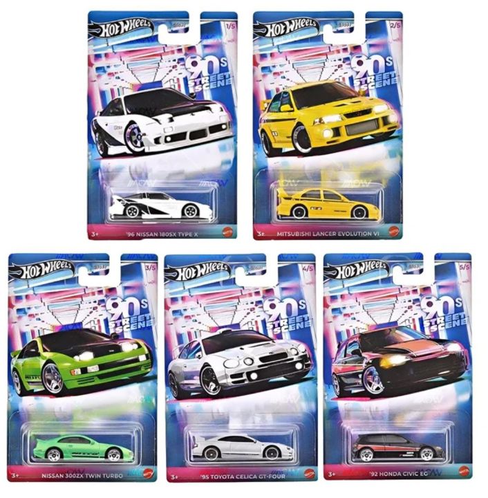 Hot Wheels Seri Street Scene 90s 2024 Nissan, Honda, Toyota, Mitsubishi ...