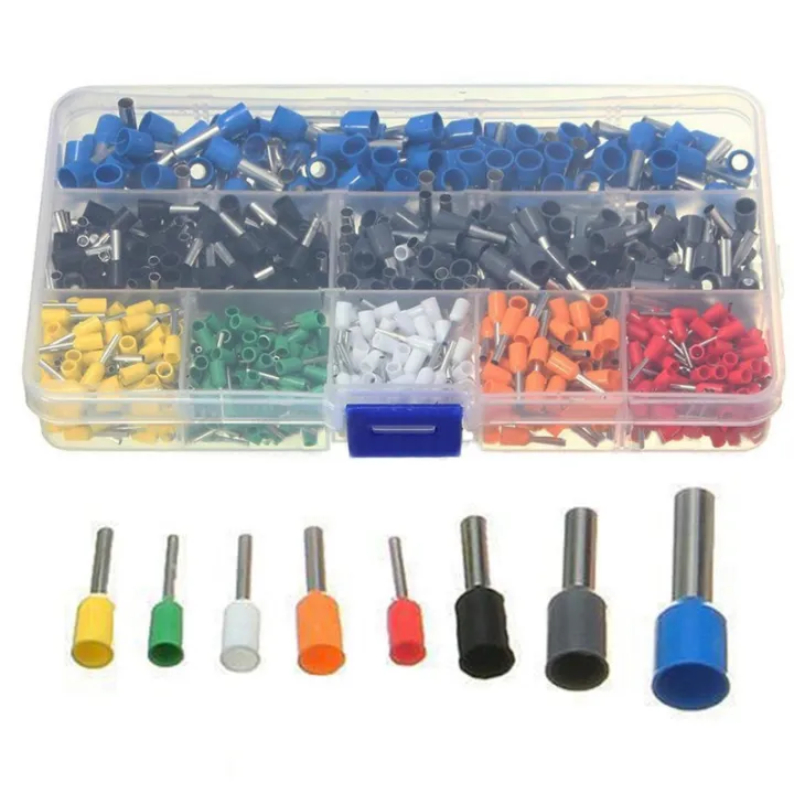 Hộp 1200 cái bộ đầu cos pin rỗng bọc nhựa,bộ đầu cos dây điện,1200c cos ...