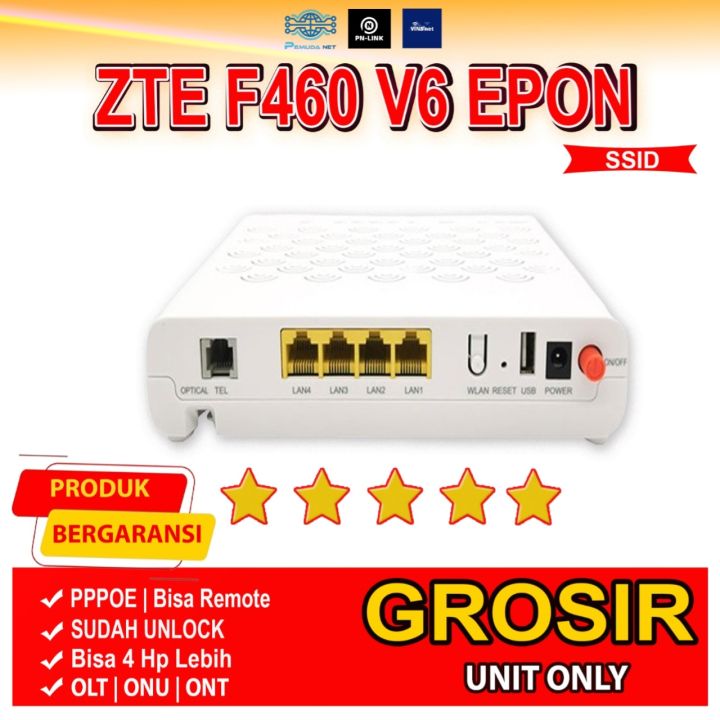 ZTE F460 V6 EPON UNIT ONLY 4ssid onu olt ont pppoe bridge epon | Lazada Indonesia