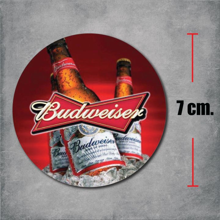 sticker pvc BUDWEISER สติกเกอร์ บัดไวเซอร์ งานออฟเซ็ทแท้ กันน้ำ กันแดด ...