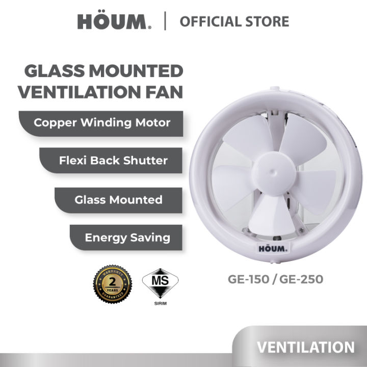HOUM Glass Mounted Ventilation Fan Exhaust Fan Kitchen Exhaust Kitchen ...