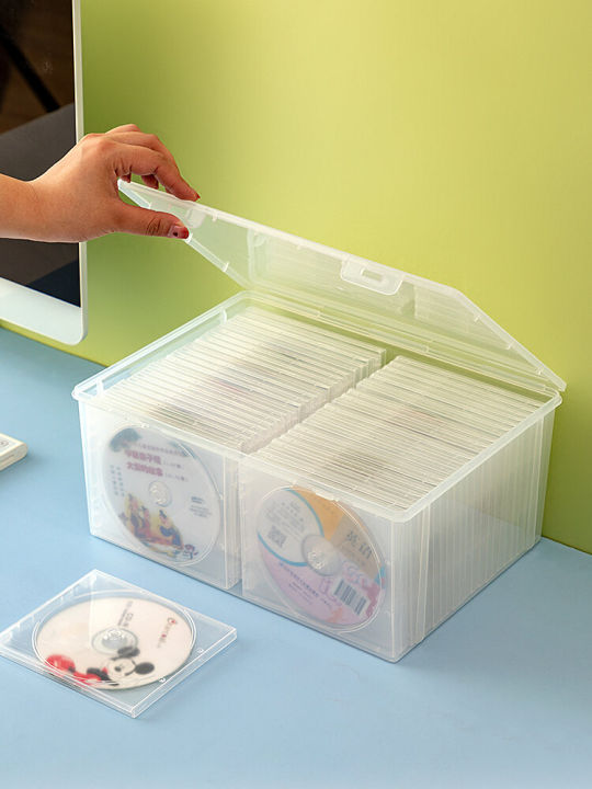 Miaoyu Transparent and Dustproof CD Storage Box Home DVD Storage Disc ...