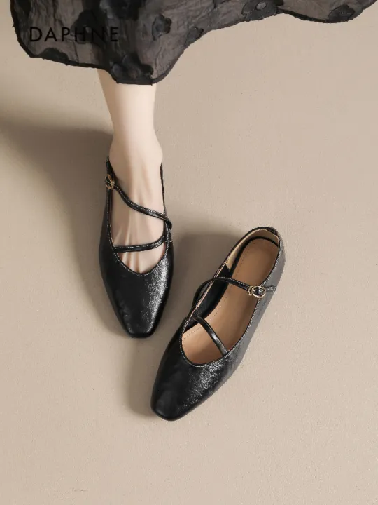 Daphne | Flat Low-cut Women Shoes 2026 Spring Black Business Mary Jane ...