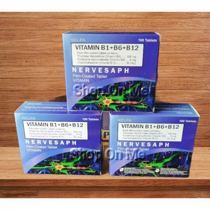 NERVESAPH Vitamin Bcomplex B1 B6 B12 100tablets | Lazada PH
