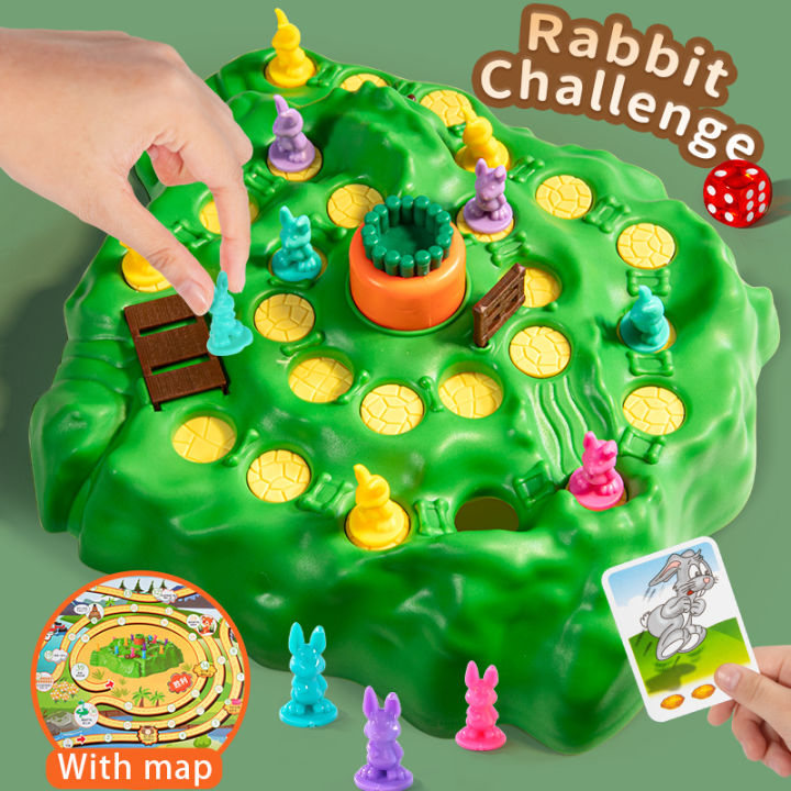 New Rabbit Trap Funny Bunny Rabbit Cross Country Puzzle Board Game Kids ...