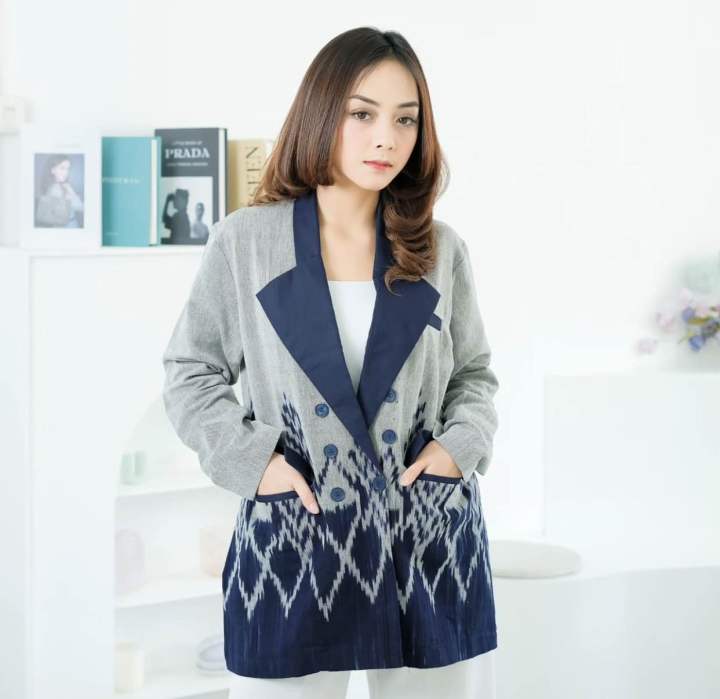 EVA BLAZER TENUN - BAJU TENUN FORMAL | Lazada Indonesia