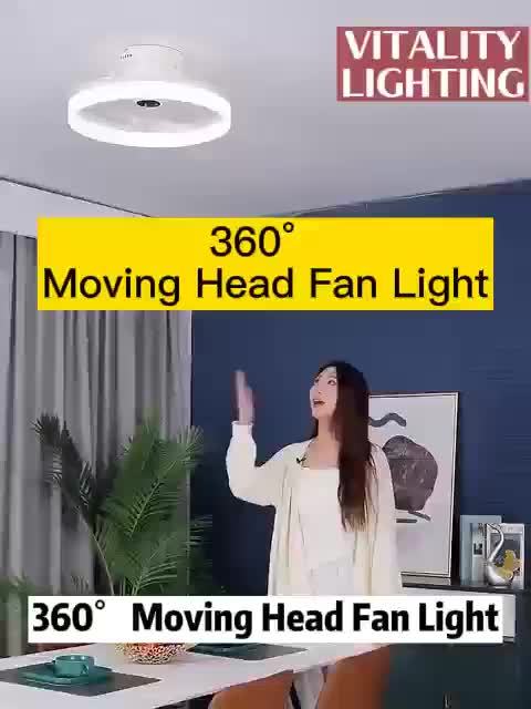 DC motor New fan lights 360° surround movable fan ceiling fan with ...