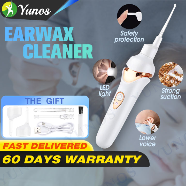 Yunos Electric Earwax Cleaner with Light 4 in 1 Noiseless Ear Cleaner ...