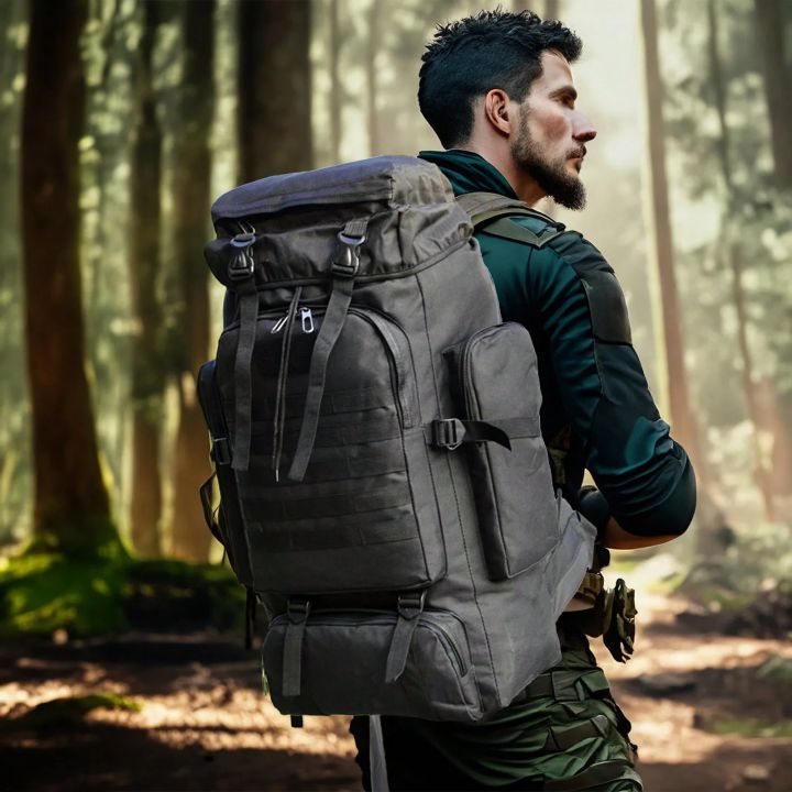 80L/100L Mountaineering Bag Climb Bag Tactical Backpacks Large Backpack ...