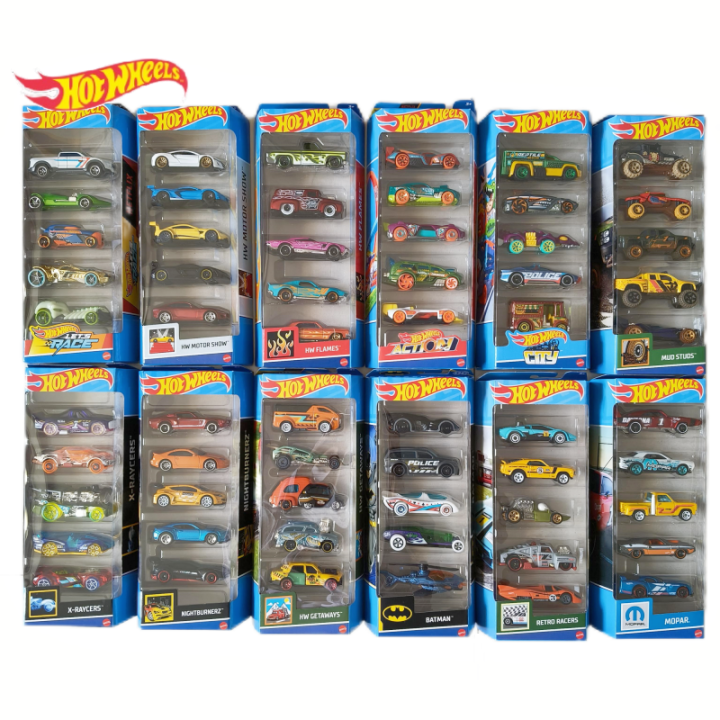 Hot Wheels 1806 Alloy Car Models Set of 5 Simulation Racing Toys for ...