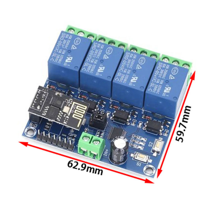 5V ESP8266 1 2 4 Channel WiFi Relay Module 2-Channel Relay Module For IOT Smart Home Phone APP ...