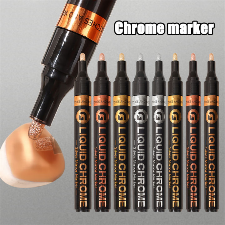 Mirror Pen Liquid Reflective Paint Metal Chrome Marker DIY Liquid ...
