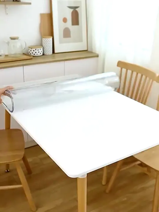 1.5/2/3/4mm Thickening Waterproof PVC Table Cover Transparent Plastic ...