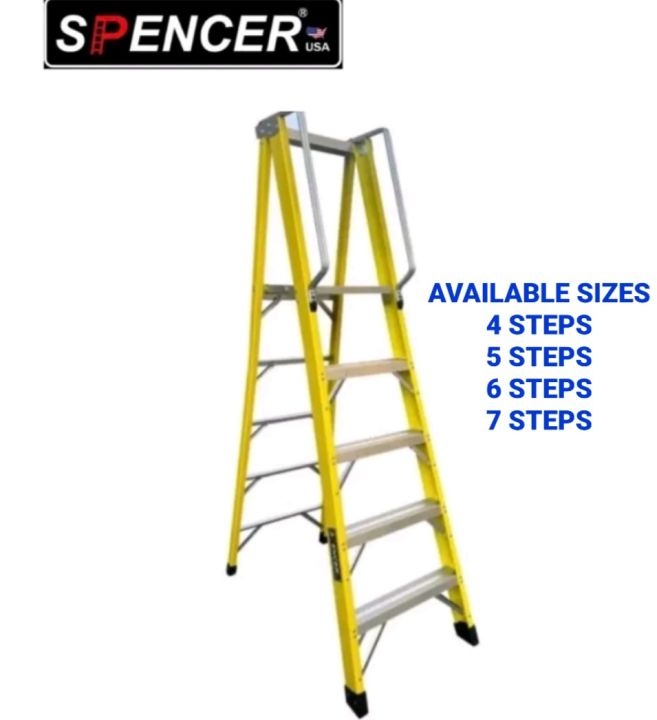 SPENCER USA HEAVY DUTY FIBERGLASS PLATFORM LADDER 4 STEPS /5 STEPS /6 ...