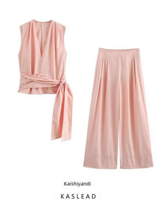 Kaslead ใหม่ ผู้หญิง ทันสมัย ผ้าไหม สันทนาการ กางเกง สไตล์ยุโรป ฤดูร้อน ...