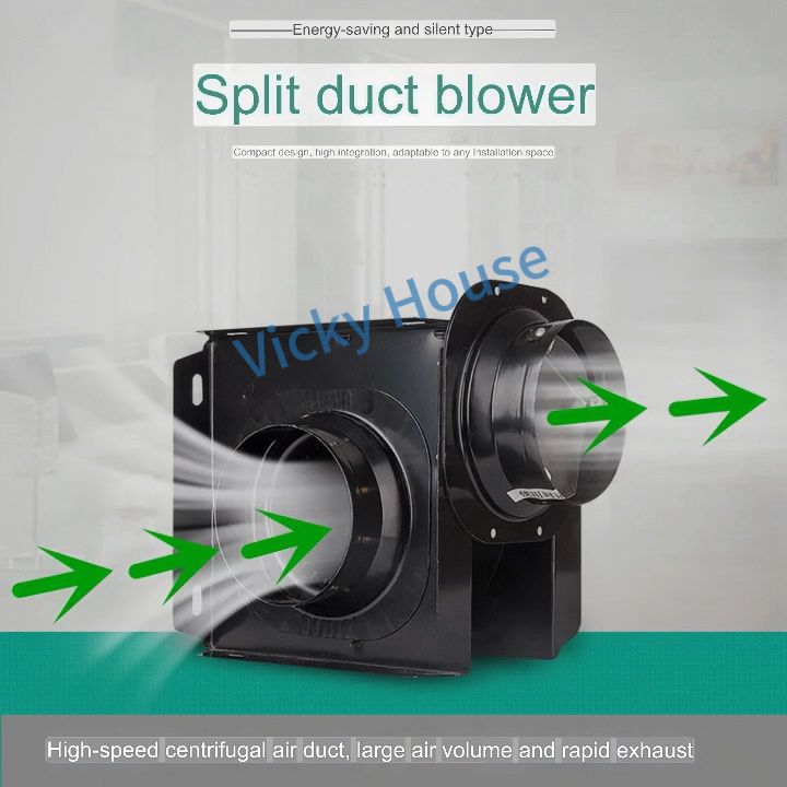 Vicky House 4 Inch / 6 Inch Metal Duct Blower Silent Split Exhaust Fan ...