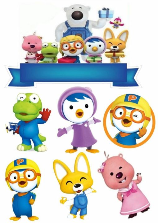 Topper cake kue ulang tahun pororo free nama dan ucapan | Lazada Indonesia