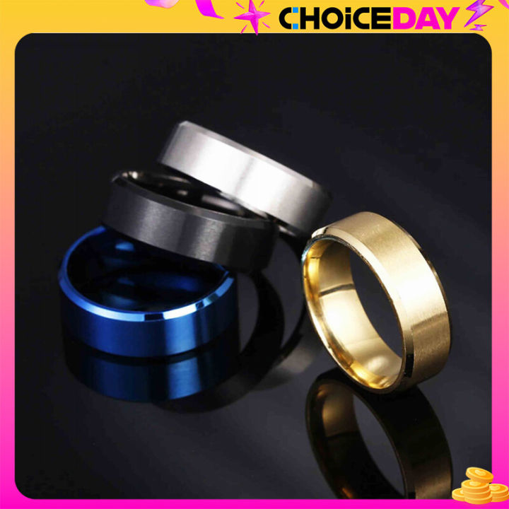 Titanium steel ring ins personality trend fashion handsome ring couple ...