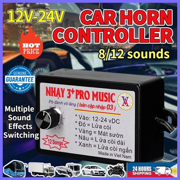 Musical Horn for Motorcycle Nhay 3+Pro Music for Horn Relay Car Horn ...