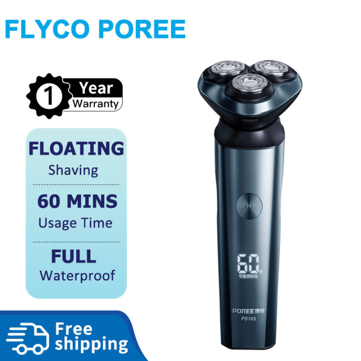 Flyco Poree Electric Razor Shaver for Men Rechargeable Waterproof Original PS165/PS166 | Lazada PH