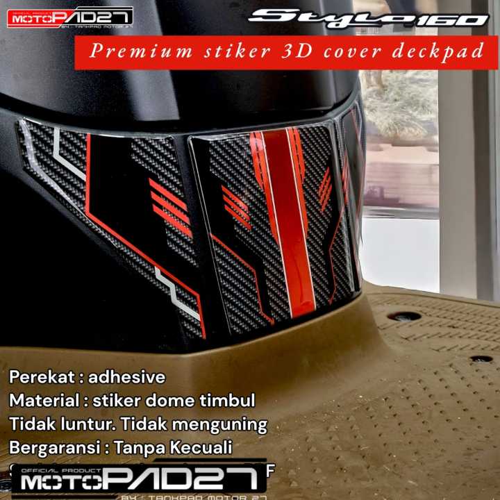 stiker resin timbul 3D motor stylo 160 deckpad depan stylo 160 | Lazada ...