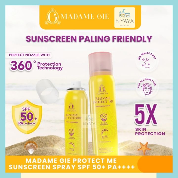 MADAME GIE Madame Protect Me Sunscreen Spray SPF 50 PA+++ 50 & 100 ml - Hi Yaya Cosmetics ...
