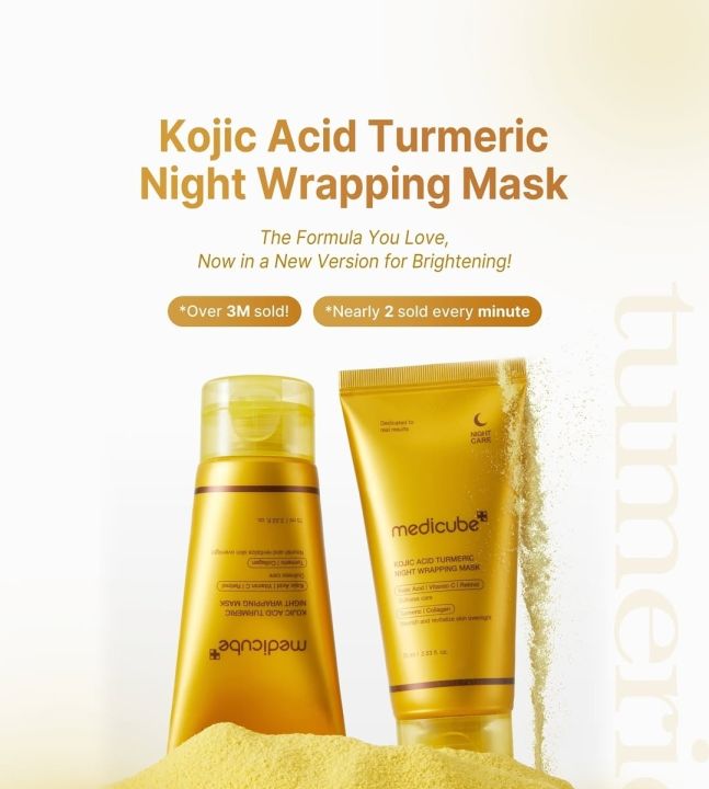 Medicube Kojic Acid Turmeric Night Wrapping Mask 75ml. | Lazada.co.th