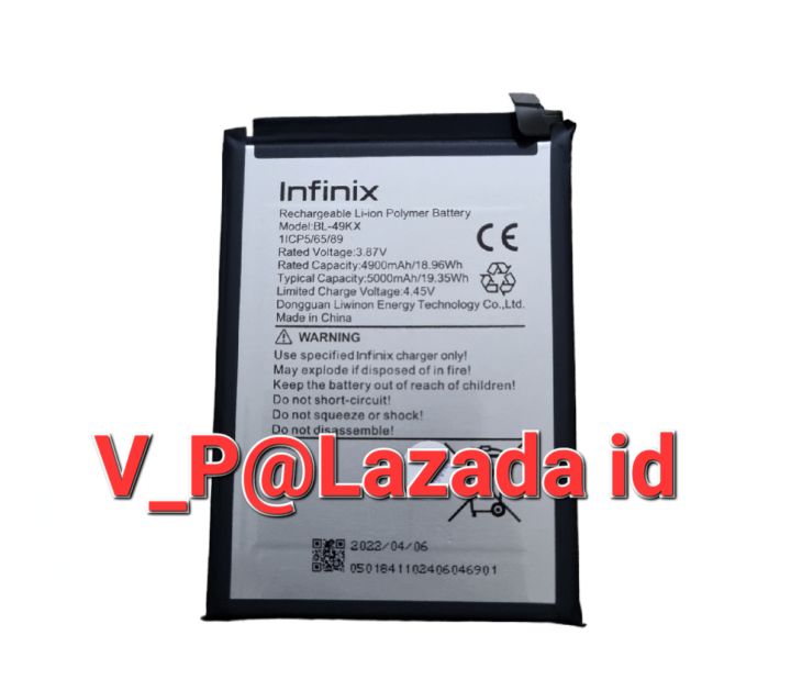 Baterai Batre INFINIX NOTE 12 G96 X670 ORIGINAL 100% BL-49KX | Batu ...