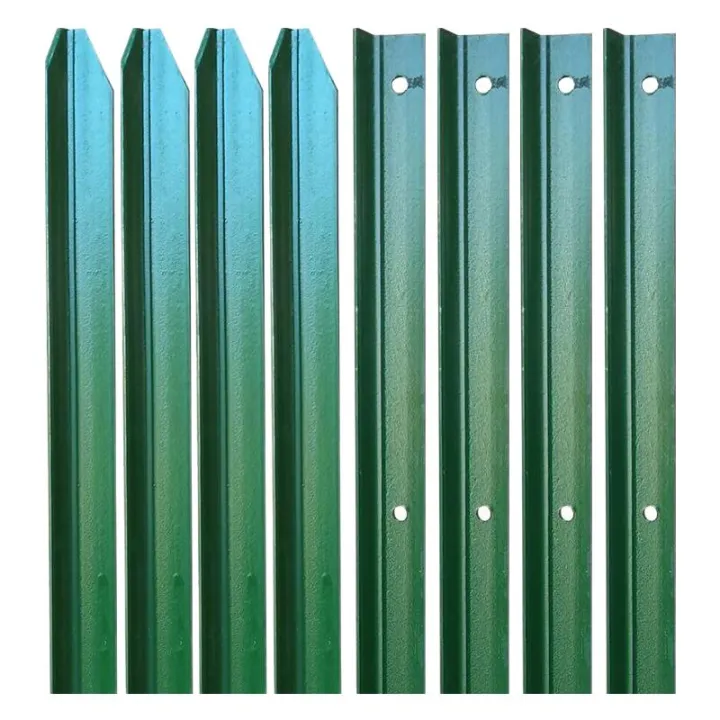 Thickened Solid Pointed Triangle Iron Fence Post Rustproof Outdoor Mesh ...