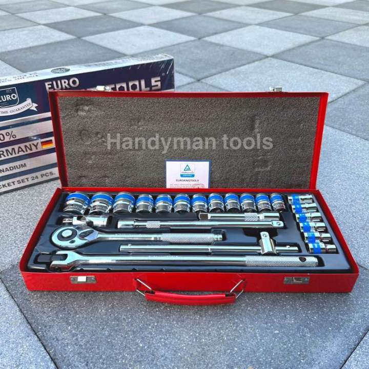 EURO KING TOOLS ชุดบล็อก 24 ชิ้น ขนาด 1/2” ของแท้ 100% มีใบรับประกัน ...
